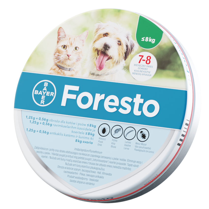 Obroża Foresto poniżej 8 kg dla psa - wszystko, co musisz wiedzieć ...